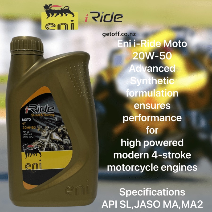 Eni i-Ride Moto 20W-50 lubricant 1 Litre - Get Off Nz